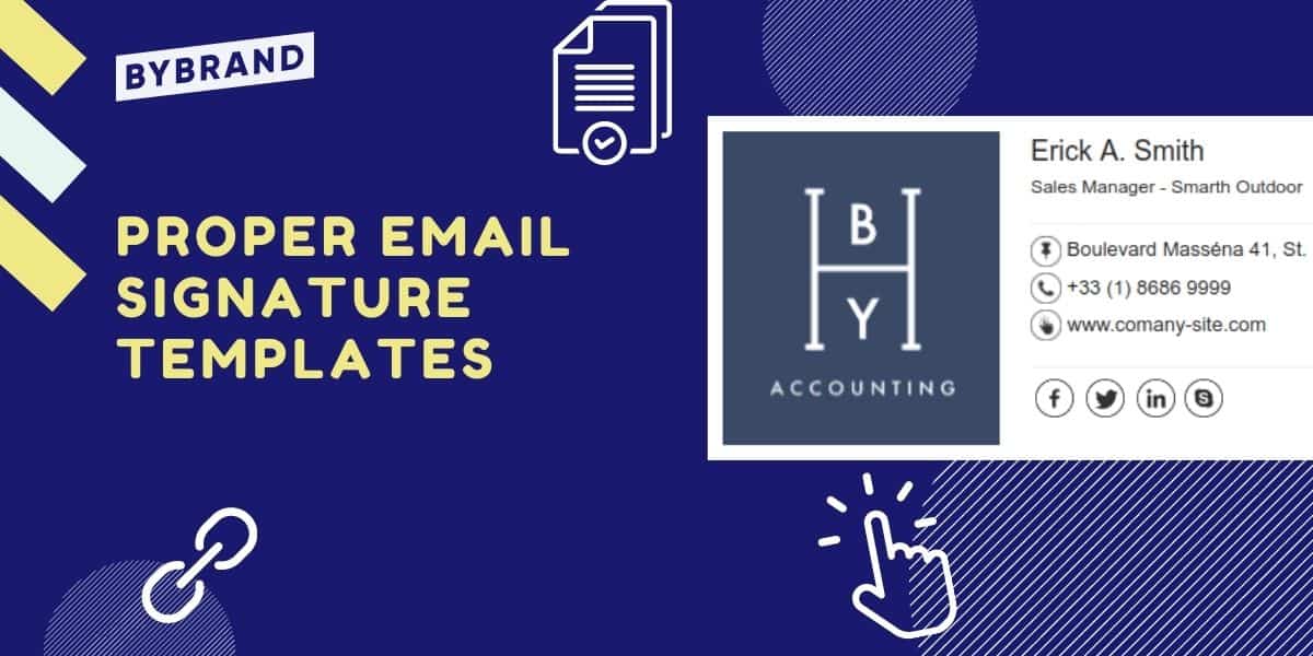 Real estate email signature with logo and banner