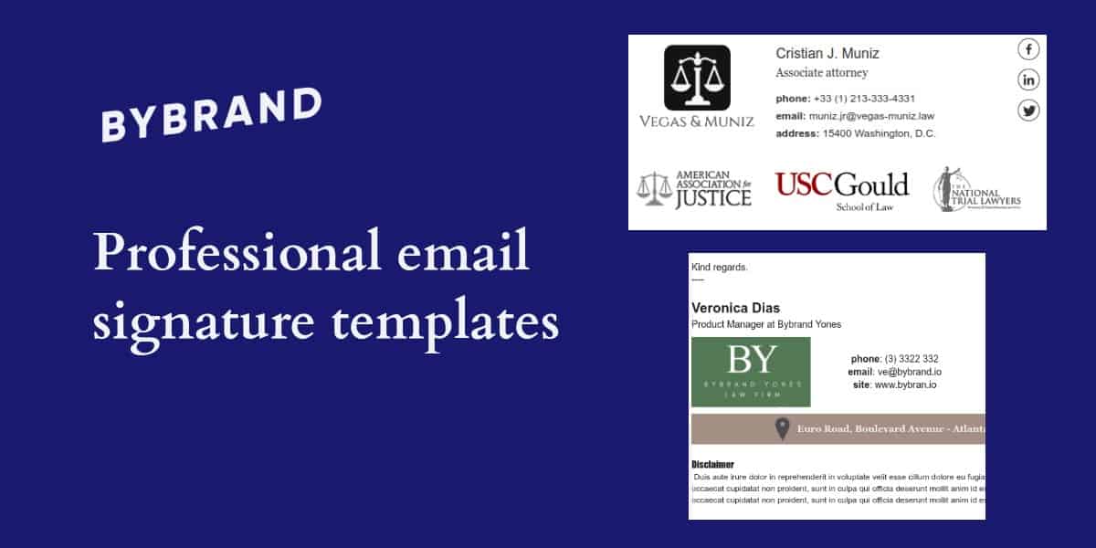 Professional email signature templates for inspiration